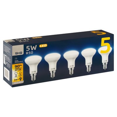 PnP 5w Ses Led R50 Warm White 5 Pack | PnP