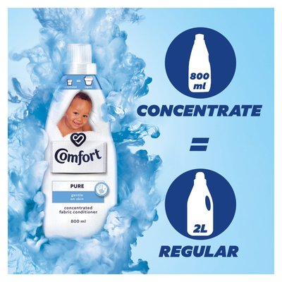 Comfort Pure Concentrated Laundry Fabric Softener for Sensitive Skin ...