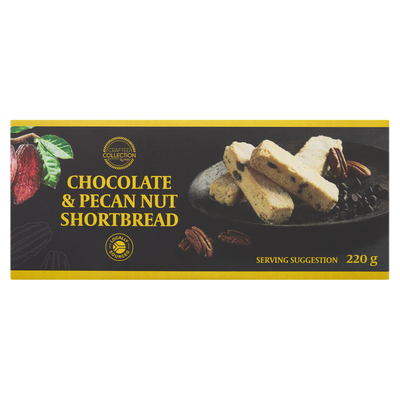 Crafted Collection Choc & Pecan Nut Shortbread 220g | PnP