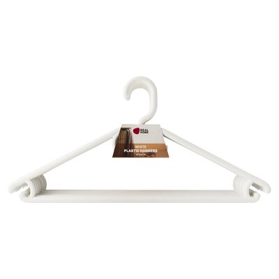 Real Home Plastic Hangers White 10 Pack | PnP