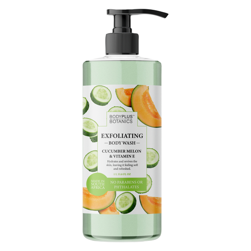 Bodyplus Botanics Cucumber Melon & Vitamin E Exfoliating Body Wash 1L | PnP