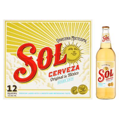 Sol Cerveza Mexican Premium Lager 12 x 660ml | PnP