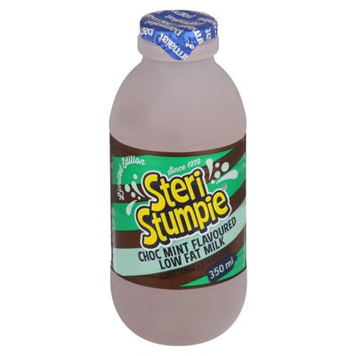 Steri Stumpie Choc Mint Flavoured Low Fat Milk 350ml | PnP