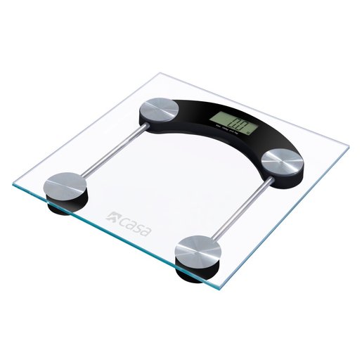 Casa Digital Glass Bathroom Scale Black | PnP