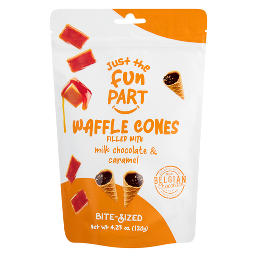 Just The Fun Part Waffle Cones Filled With Milk Chocolate & Caramel ...