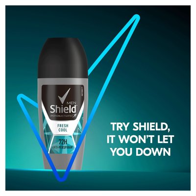 Shield Men Fresh Cool Antiperspirant Roll On Deodorant 50ml | Smart ...