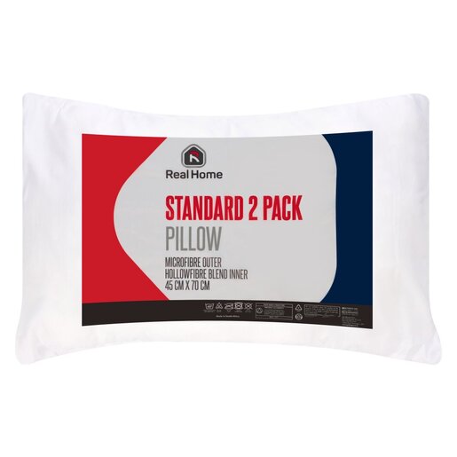 Real Home Standard Pillow With Micro Fibre Outer & Hollow Fibre Filling ...