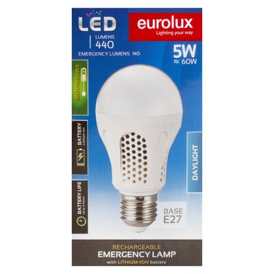 Eurolux Led Recharge Daylight Lamp E27 5w | PnP