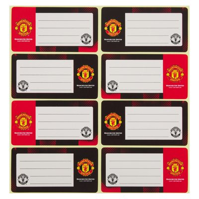 Man United Book Labels 16 Pack | PnP