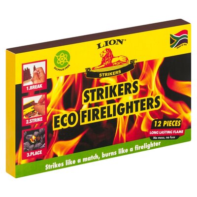 Lion Strikers Eco Firelighters 12 Pack | PnP