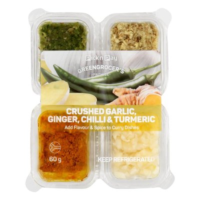 PnP Crushed Garlic, Ginger, Chilli & Tumeric 60g | PnP