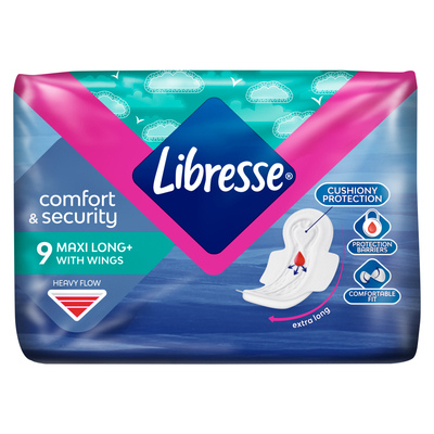 Libresse Super Cotton Feel Maxi Pads 9 Pack | PnP