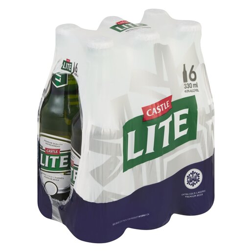 Castle Lite Premium Lager Beer 6 x 330ml. | Smart Price Specials | PnP Home