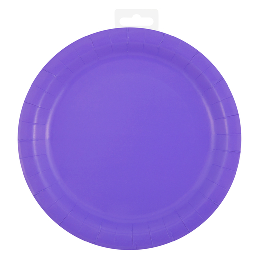 G&D Neon Purple Paper Plates 9 Inch 8 Pack | PnP