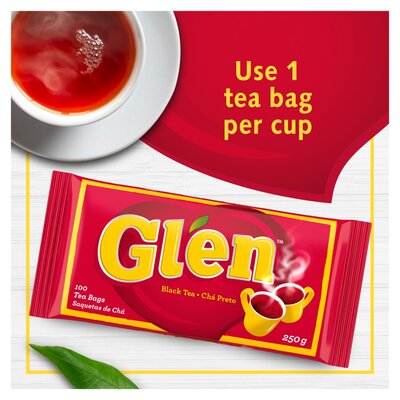 Glen Black Tea Tagless Tea Bags 100 Pack | PnP