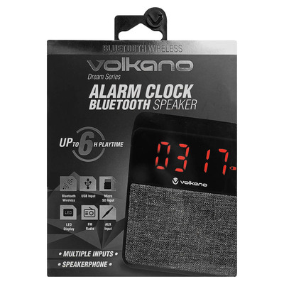 Volkano Fabric Bluetooth Alarm Clock | PnP