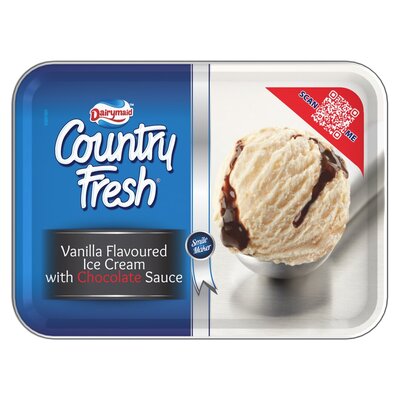 Country Fresh Vanilla Ice Cream With Chocolate Syrup 1.8L | PnP
