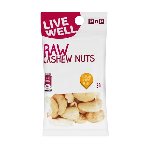 PnP Live Well Raw Cashew Nuts 30g | Smart Price Specials | PnP Home