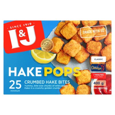 I&J Hake Pops Classic Crumbed Hake Bites 400g | PnP
