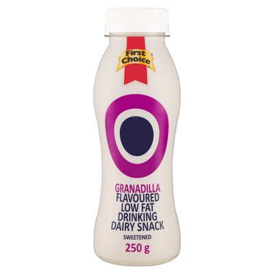 First Choice Low Fat Granadilla Flavoured Dairy Snack Drinking Yoghurt ...