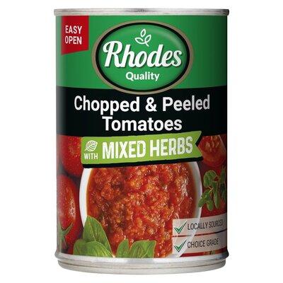 Rhodes Chopped & Peeled Tomatoes with Herbs 410g | PnP
