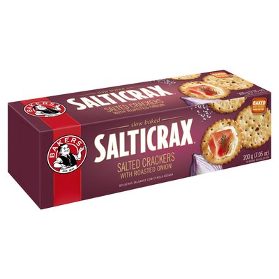 Bakers Salticrax Crackers with Roasted Onion 200g | PnP