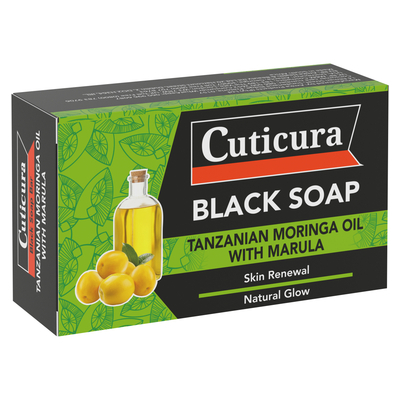Cuticura Tanzanian Moringa Oil With Marula Black Soap 100g | PnP
