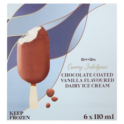 PnP Chocolate Coated Caramel Flavoured Dairy Ice Cream 6 x 110ml | PnP