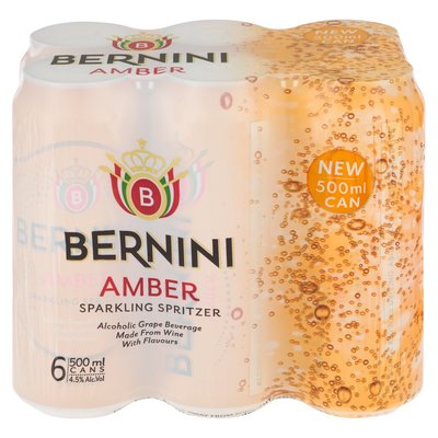 Bernini Amber Cans 6 x 500ml | PnP