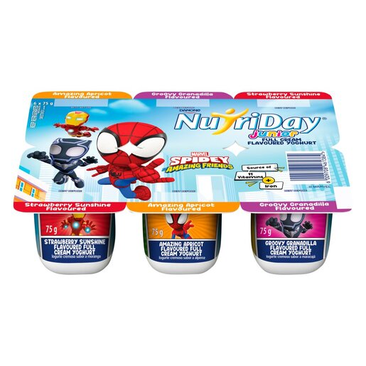 Danone Nutriday Junior Full Cream Smooth Strawberry, Apricot ...