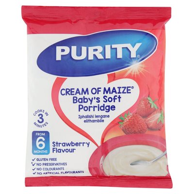 Purity Cereal Cream of Maize Baby's Soft Porridge Strawberry 400g from ...