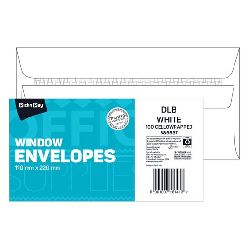 PnP White Window Envelope 100 Pack | Smart Price Specials | PnP Home