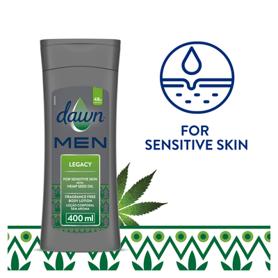 Dawn Men Legacy Fragrance Free Body Lotion for Sensitive Skin 400ml ...
