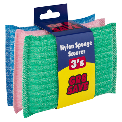 Gr8 Save Nylon Sponge Scourer 3 Pack | Smart Price Specials | PnP Home