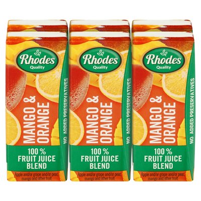 Rhodes Mango & Orange 100% Fruit Juice 200ml x 6 | Smart Price Specials ...