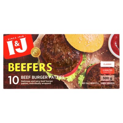 I&J Beefers Beef Patties 800g | PnP