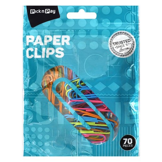 PnP Paper Clips In Bag 70 Piece | PnP