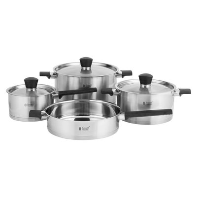 Russell Hobbs Classique Onyx Stainless Steel & Black Cookware Set | PnP