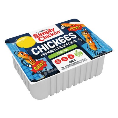 Rainbow Simply Chicken Original Frozen Chickees Crumbed Chicken Chips ...
