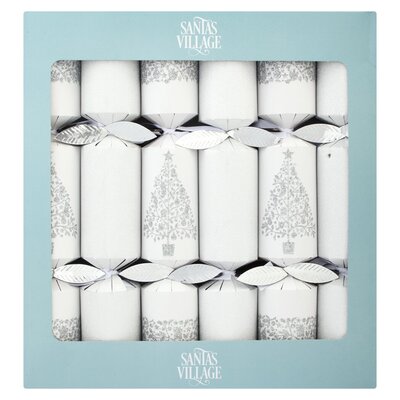 Santa's Village Luxury Glitter Christmas Crackers 6 Pack | PnP