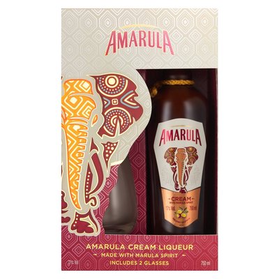 Amarula Liqueur 750ml with 2 Glasses in Gift Pack | PnP