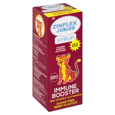 Zinplex Junior Berry Flavour Immune Booster Syrup 200ml | PnP