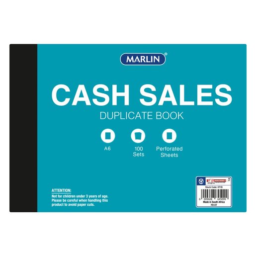 Marlin A6 Cash Sales Duplicate Book | PnP