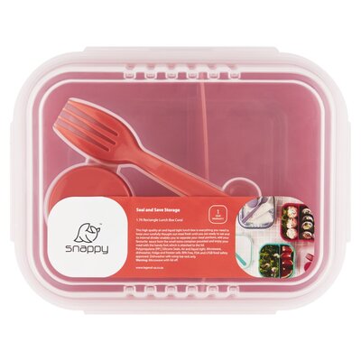 Snappy Rectangular Coral Lunch Box 1.7L | PnP