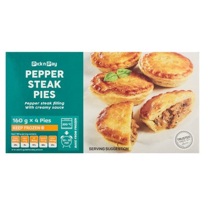 PnP Pepper Steak Pies 4 Pack | PnP