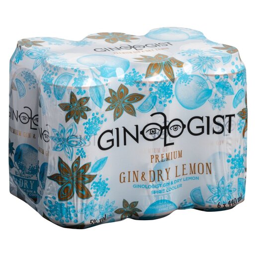 Ginologist Gin & Dry Lemon 6 x 440ml | PnP