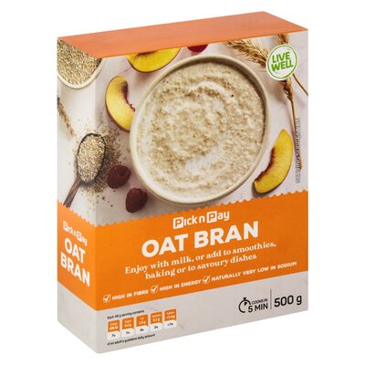 PnP Live Well Oat Bran 500g | PnP