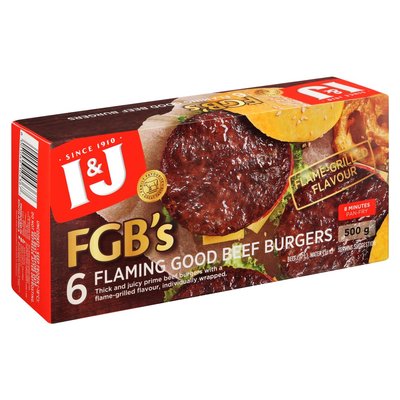 I&J Flaming Good Burgers 500g | PnP