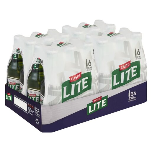 Castle Lite Premium Lager Beer 24 x 330ml | Smart Price Specials | PnP Home