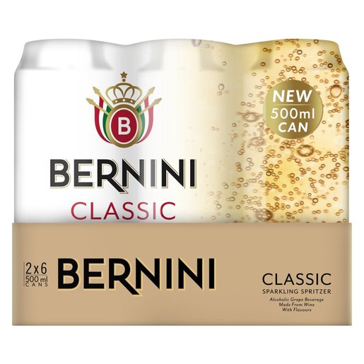Bernini Classic Cans 12 x 500ml | PnP